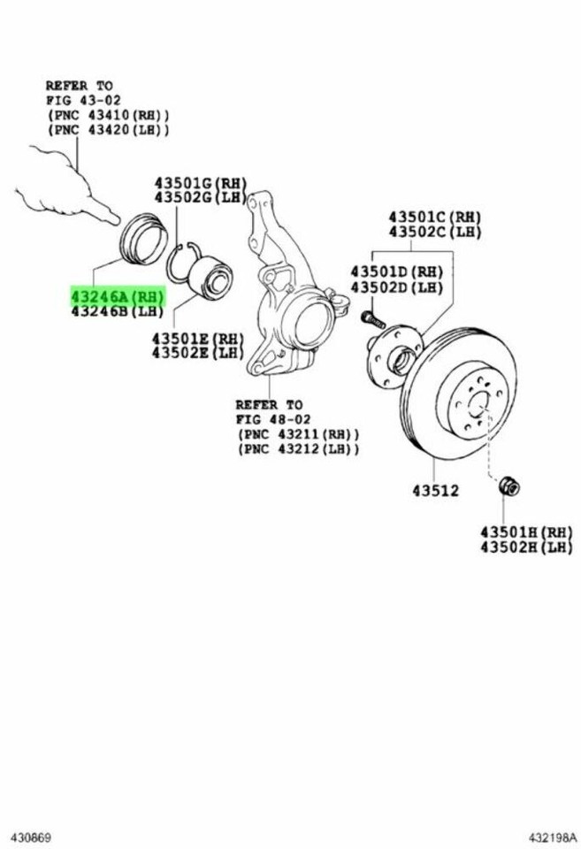 GENUINE TOYOTA AVALON CAMRY LEXUS ES350 FRONT WHEEL BEARING DUST CAP ...