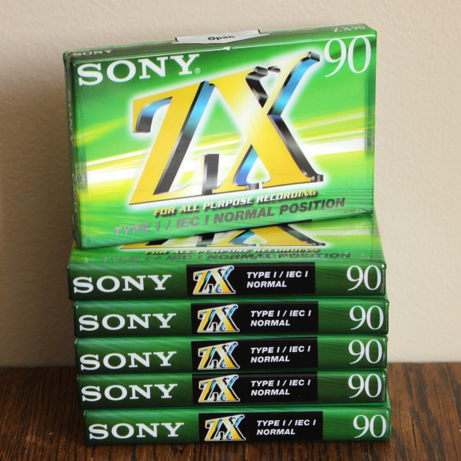 Sony ZX 90 IEC 1/Type 1 normal position blank cassette tape new shrink ...