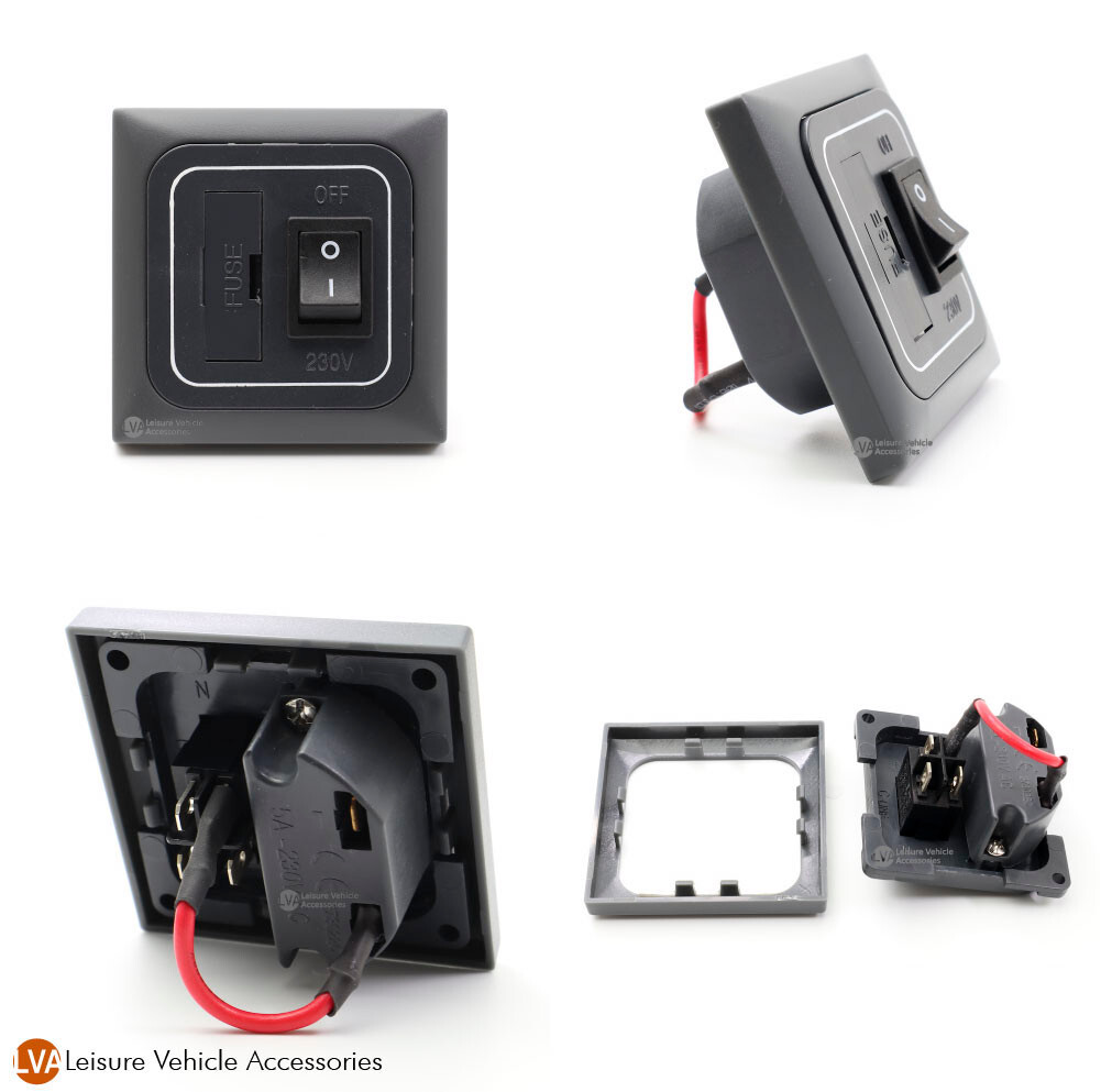 C-Line 230v 240v 13a Mains Fused Spur Heater Cooker Switch Motorhome ...