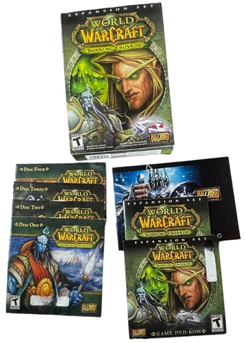 World of Warcraft Four Disk The Burning Crusade Expansion Set PC ...