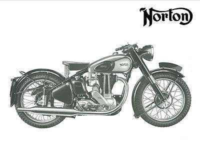 NORTON Poster ES2 & Model 50 1947 1948 1949 1950 1951 Suitable to Frame ...