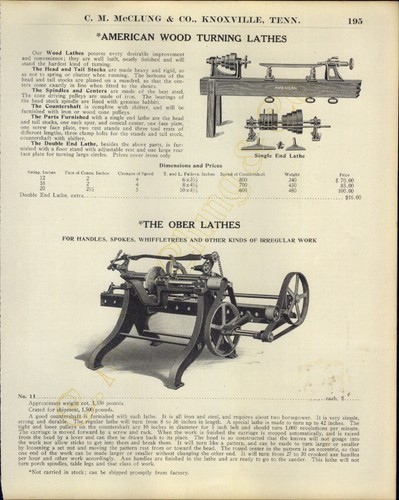 1915 PAPER AD American Wood Turning Lathe Ober Triumph Planer Matcher ...
