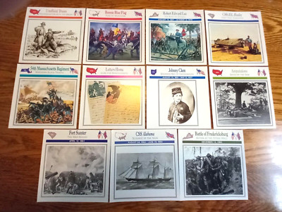 1993 Atlas Civil War Cards Educational Facts Lot of 11 | eBay