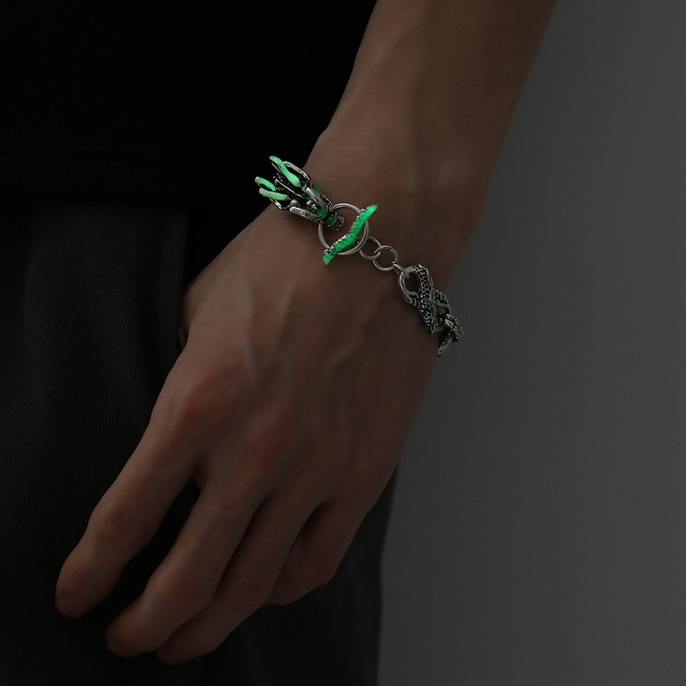 Alloy Dragon Bracelet Wrist Chain Bangles Dragon Men Wrist Jewelry ...