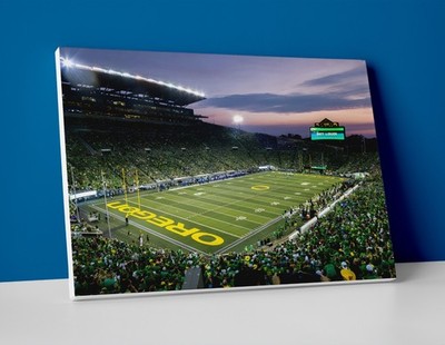 Oregon Football Stadium Poster or Canvas - Oregon Ducks Football Field ...