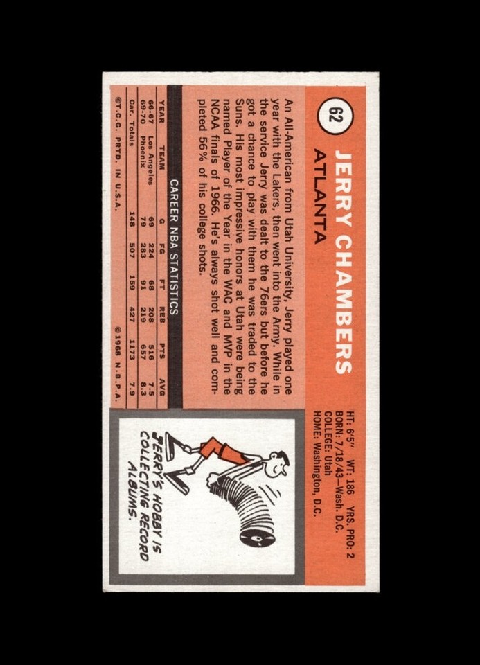 1970-71 Topps Set-Break # 62 Jerry Chambers RC SP VG-VGEX *GMCARDS* | eBay