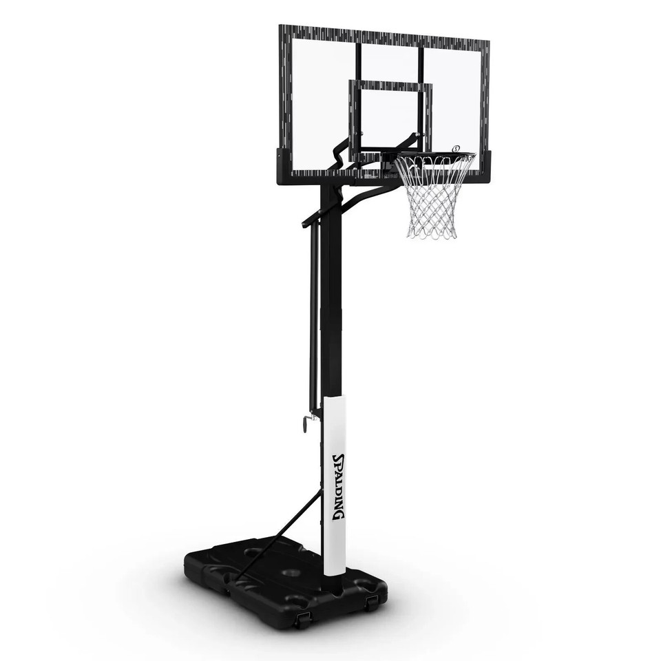60 In. Acrylic Adjustable Height Portable Spalding Basketball Hoop ...