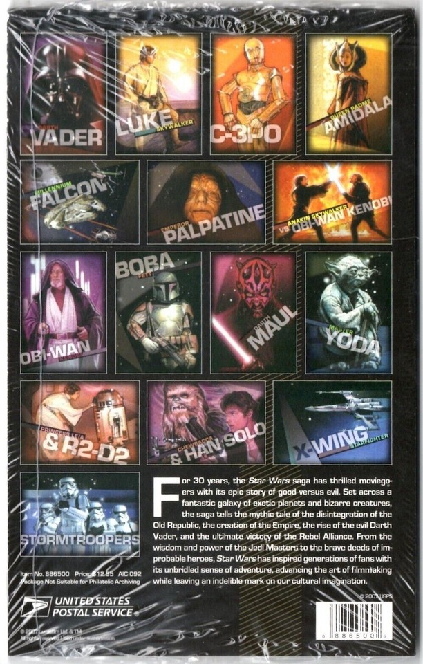 2007 STAR WARS USPS POSTAL CARDS / POSTCARDS Set of 15 NEW Sealed | eBay