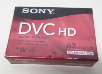 MINI DV TAPE Sony DVM63HD (BRAND NEW) Factory Sealed 63 Minutes (LP 94 ...