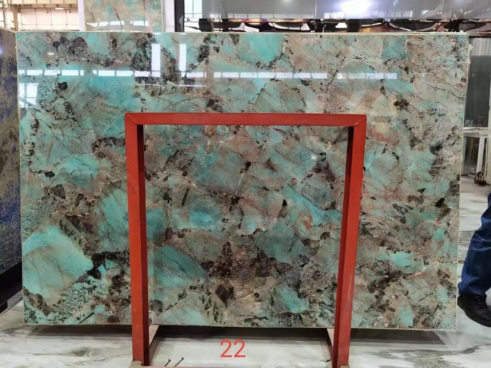 Amazonite Countertop, Gemstone Granite Stone Slab Furniture, Countertop ...