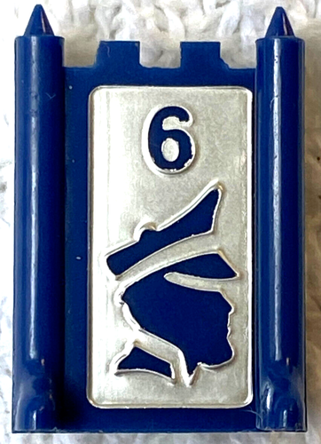1986 Vintage Stratego Blue #6 Lieutenant Game Piece Token Replacement ...