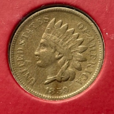 1859 Indian Head Penny Small Cent Better Grade - Fine US Coin | eBay