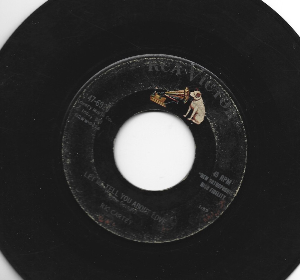 ROCKABILLY 45 - RIC CARTEY - BORN TO LOVE ONE WOMAN - HEAR - 1957 RCA ...