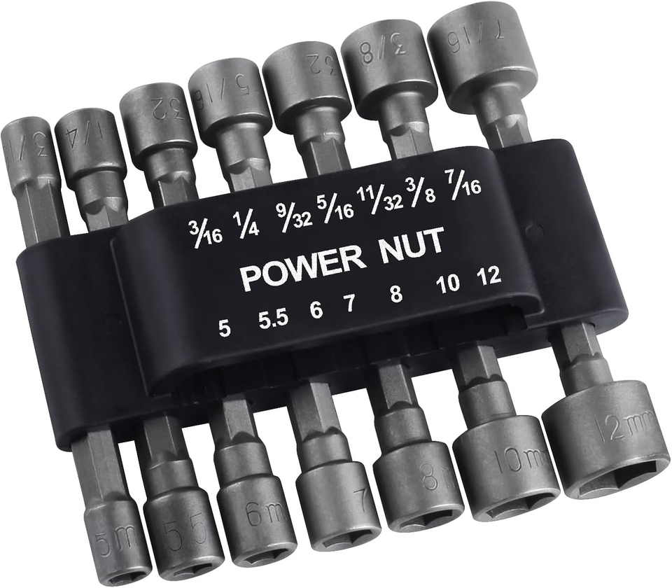 14PCS Power Nuts Driver Drill Bit Tools Set 1/4" Hex Socket Adapter ...