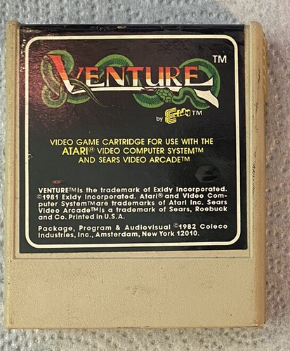 Venture Atari and Sears video Game Cartridge Arcade Video Game | eBay