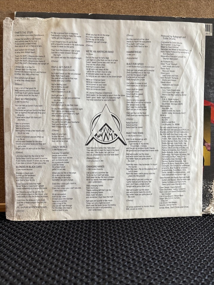 Original 1985 Autograph "That's The Stuff" LP - RCA Records (AFL1-7009A ...