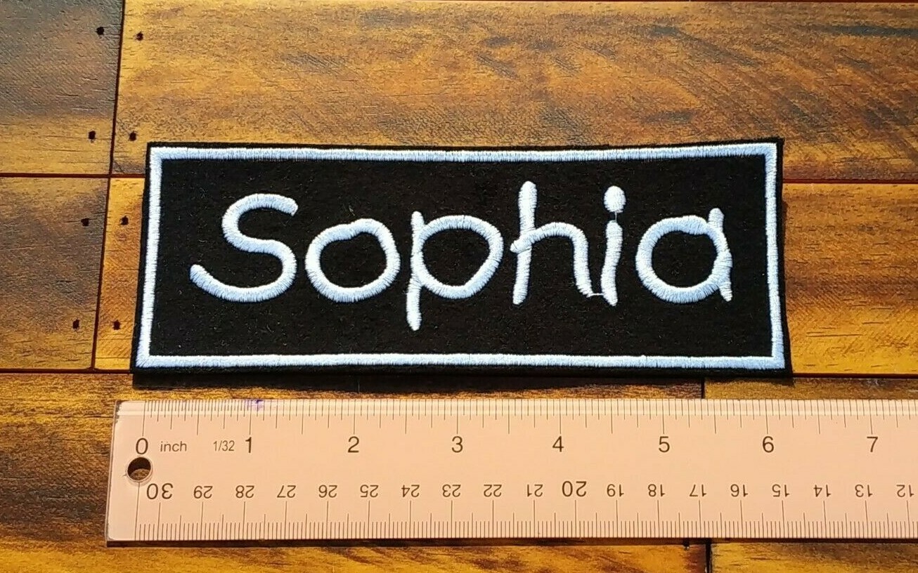 Name Patch Custom Big Size Text Patch Uniform Tag Embroidered First ...