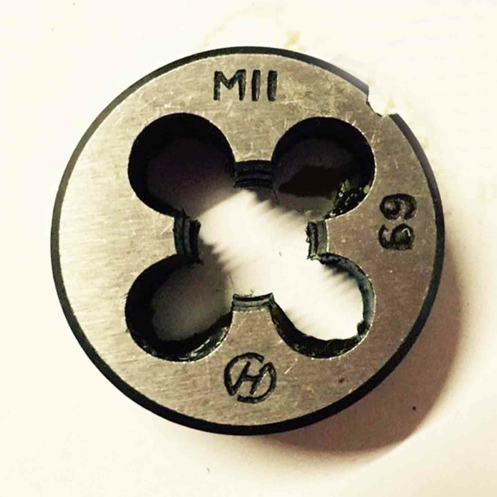 HSS M11 × 1.25 mm Right Hand Thread die Threading Tool Metric M11 * 1. ...
