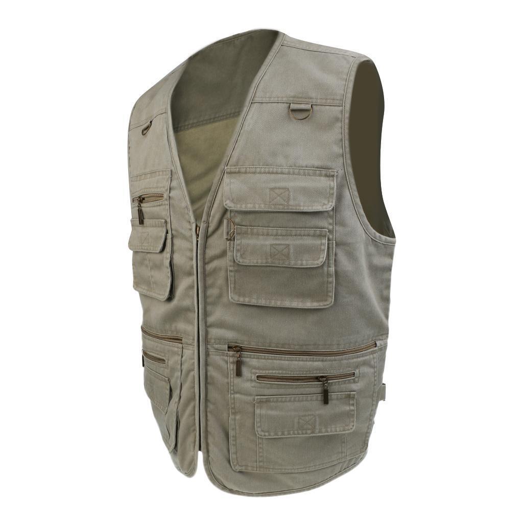Men's Outdoor Fishing Waistcoat Top Multifunctional Camera Jacket | eBay UK