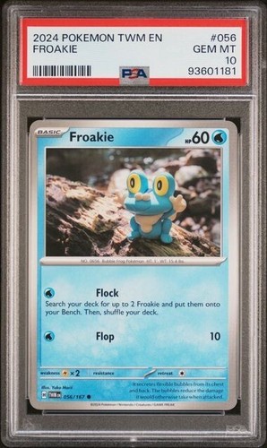 PSA 10 GEM MINT Froakie #056/167 Twilight Masquerade Pokemon 2024 - Pop ...
