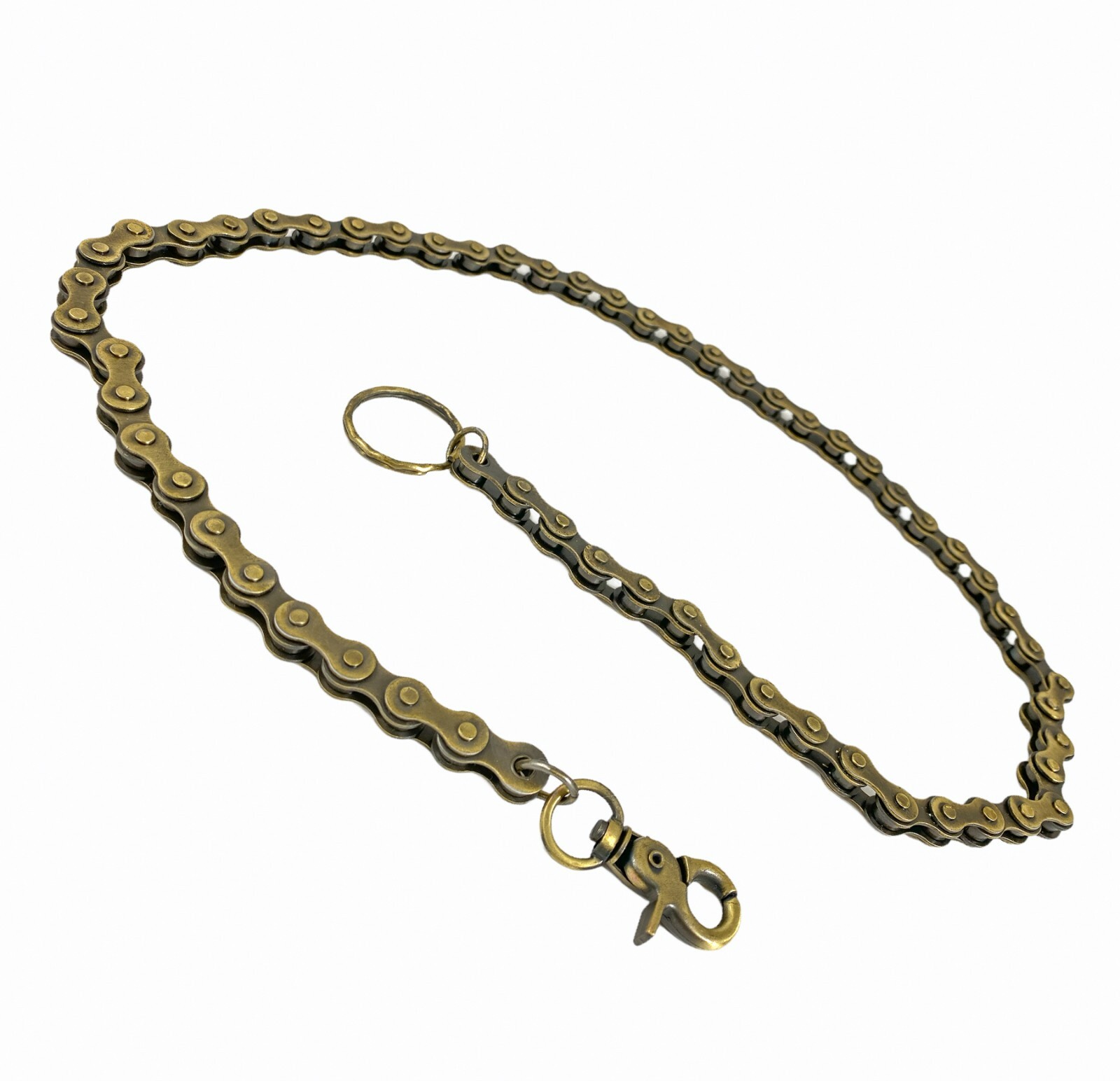 Brass Motorcycle Chain Bikers Wallet Chain Keychain Trigger Clasp | eBay