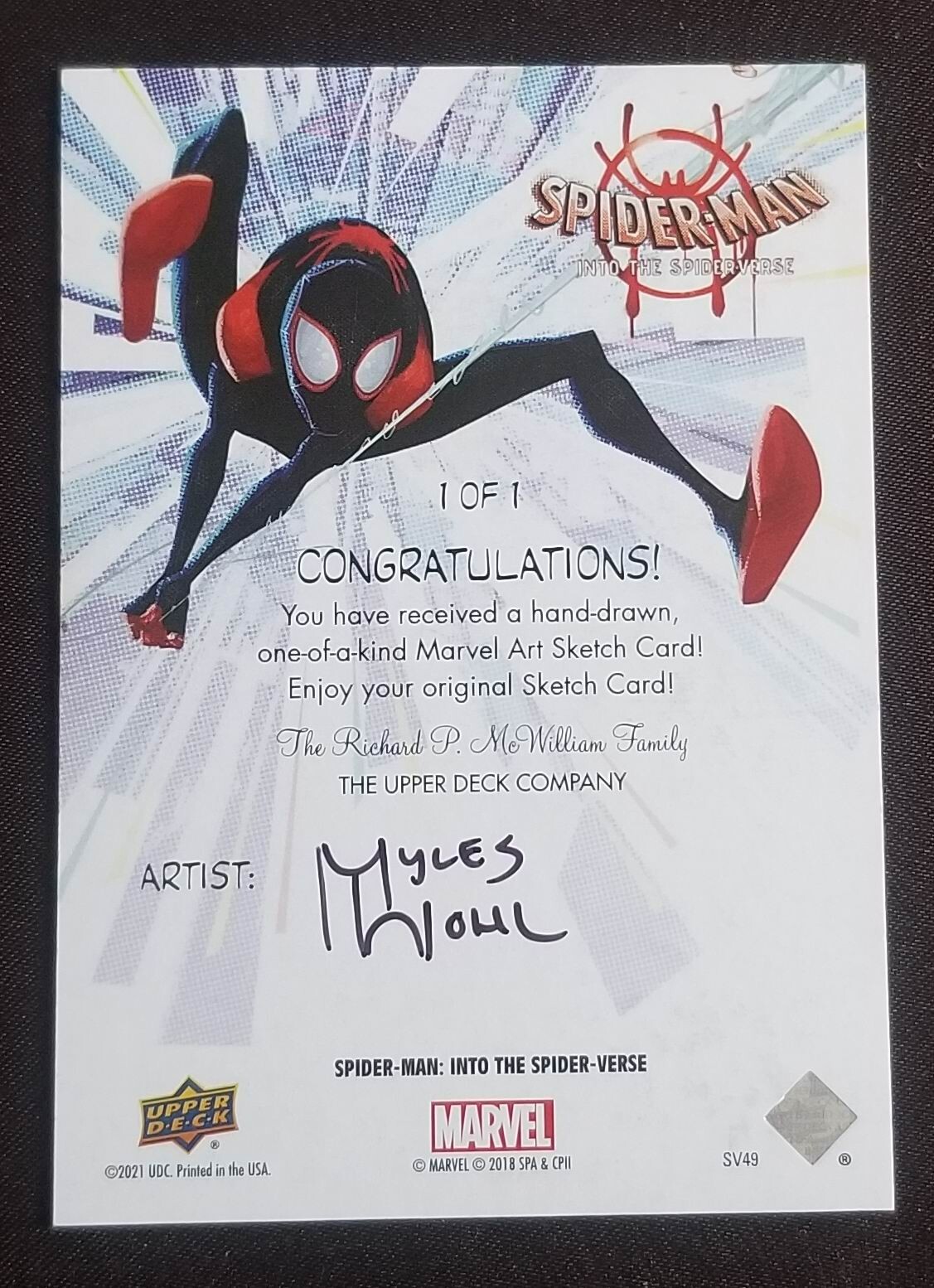 2021 SPIDER-MAN INTO SPIDER-VERSE GREEN GOBLIN Sketch MYLES WOHL | eBay