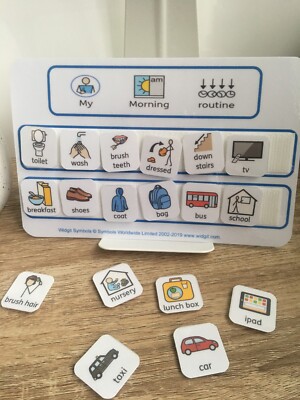 Small morning routine board & 18 visuals ASD/ADHD/SEN/Autism/Aspergers ...
