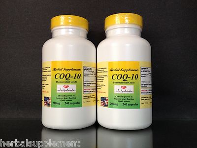 Coq-10 q10 coq 200mg - 480 (2x240) capsules, co-enzyme, anti-aging ...