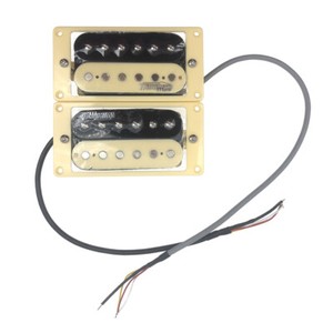 Set of 2 Wilkinson Lic Zebra Humbucker Pickups with Cream Pickup ...