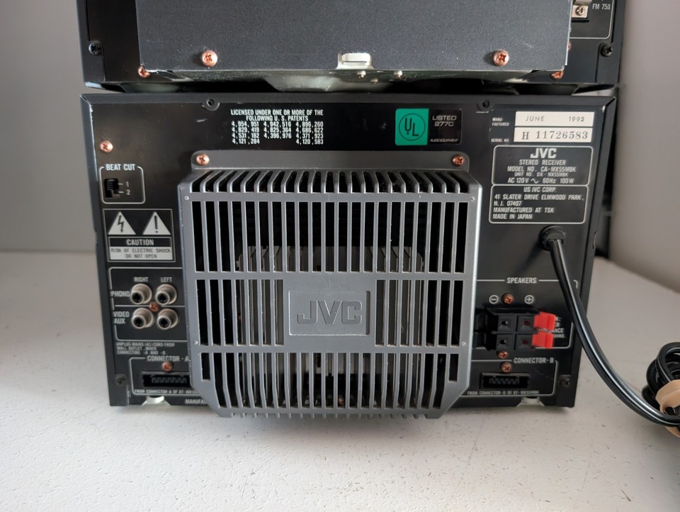 Vintage JVC Stereo System Mx-55m CD 6 Disc Changer Cassette Player ...