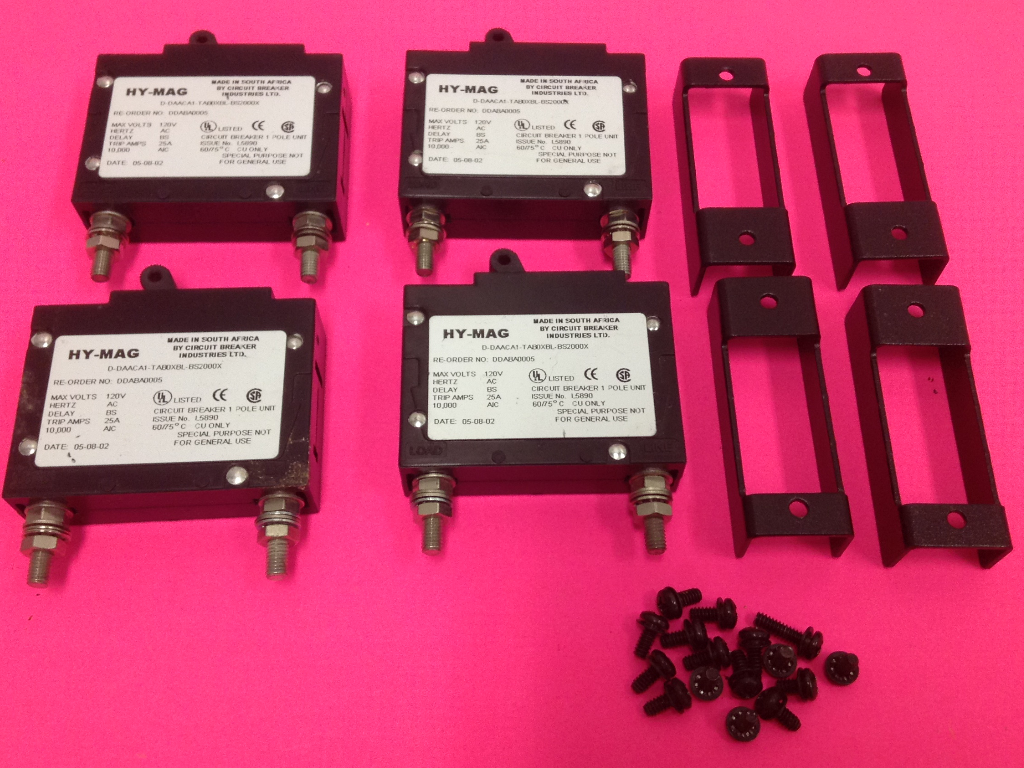 Hy-Mag - Circuit Breakers - P/N: D-DAACA1-TAB0XBL-BS2000X - LOT OF (4 ...
