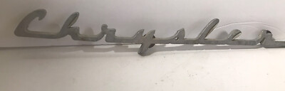 Vintage Chrysler Emblem RARE Name Badge 1950? Metal USA Restoration | eBay