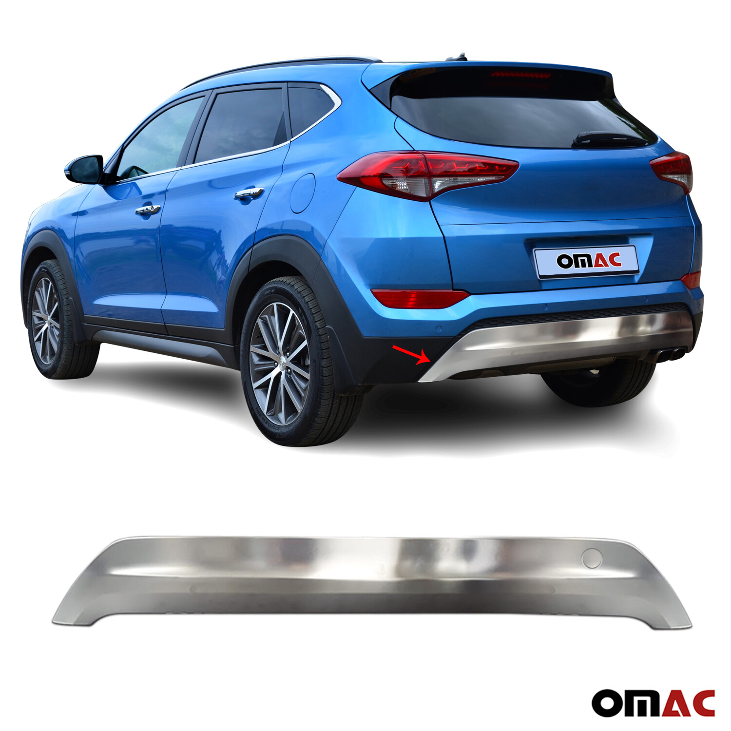 S.Steel Rear Bumper Diffuser for Hyundai Tucson 2016-2018 8698797156448 ...