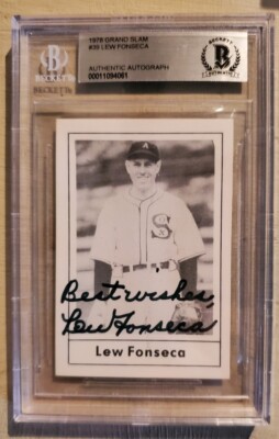 1978 Grand Slam - LEW FONSECA - Autograph - CHICAGO WHITE SOX BGS ...