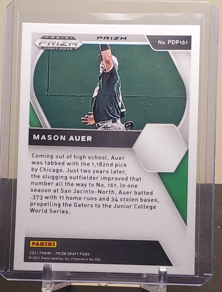 2021 Prizm Draft - MASON AUER - Silver Prizm SP - Rays #PDP161 | eBay