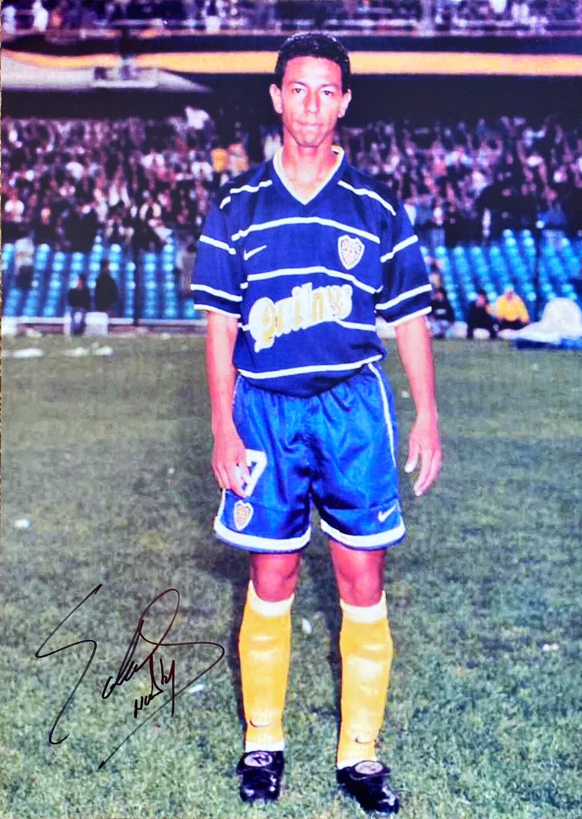 Signed Nolberto 'Nobby' Solano Boca Juniors 16 x 12 Photo Peru ...