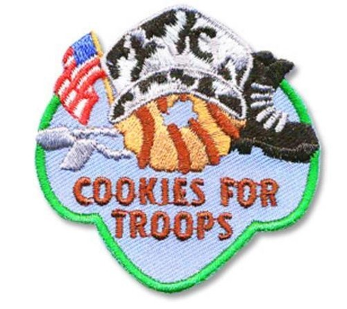 Girl Boy COOKIES FOR TROOPS cookie donation Fun Patches Crest Badge SCOUTS GUIDE | eBay