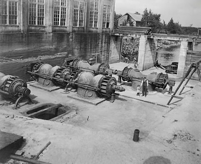 ANTIQUE GLASS PHOTO NEGATIVE - TURBINES - GENERATORS - HYDROELECTRIC ...