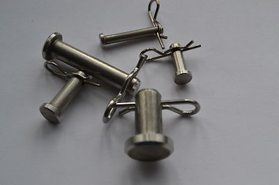 Steel clevis pins with r clip zinc plated 3mm 4mm 5mm 6mm 8mm 10mm 12mm ...
