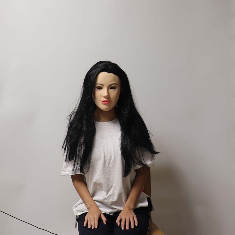 Latex Female Woman Headgear Full Faceshell Halloween Party Game Helmet ...