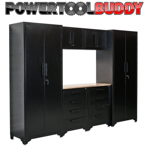 Draper Double Garage Workstation, Workshop Workbench Cabinet Drawers ...