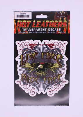 Hot Leathers Transparent Live Free Ride Free Eagle Decal Part Number ...