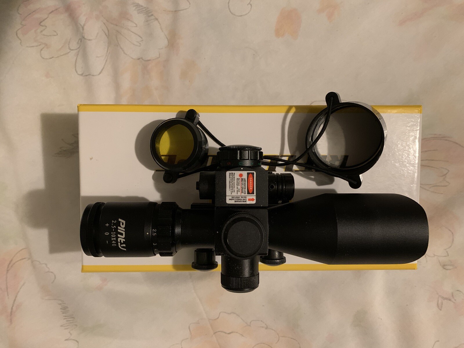 Pinty Riflescope 2.5-10x40 AOEG (2.5-10x40E-Red) Red Green Illuminated ...