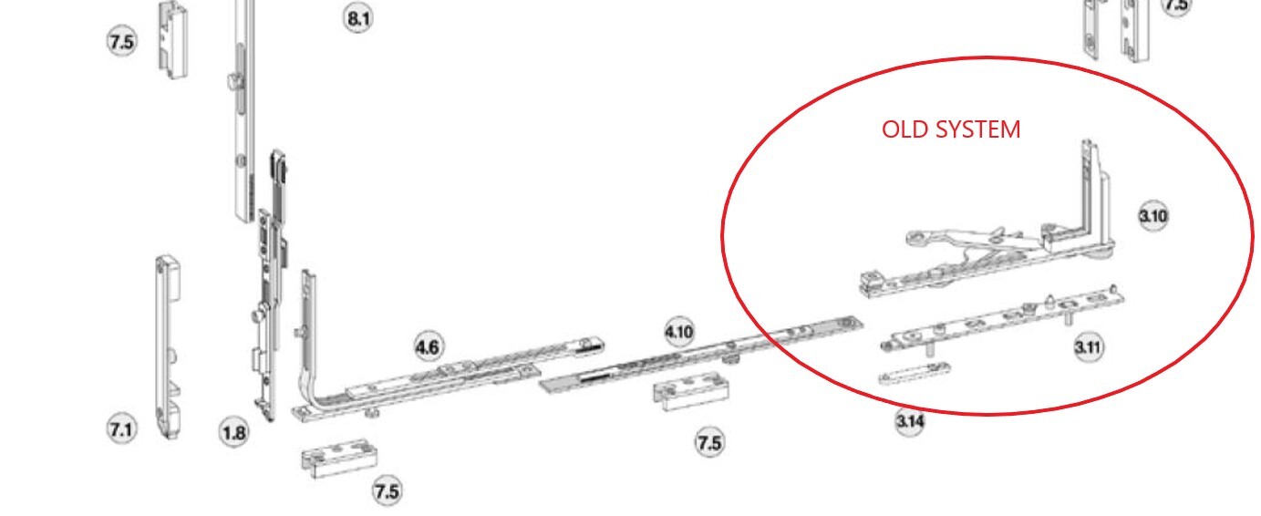 SI Siegenia Concealed Replacement Tilt & Turn Window Hinge Bottom Hinge ...
