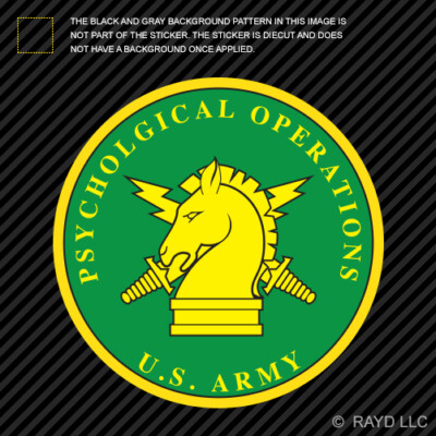 Round US Army Psychological Operations Seal Sticker Die Cut Vinyl ...