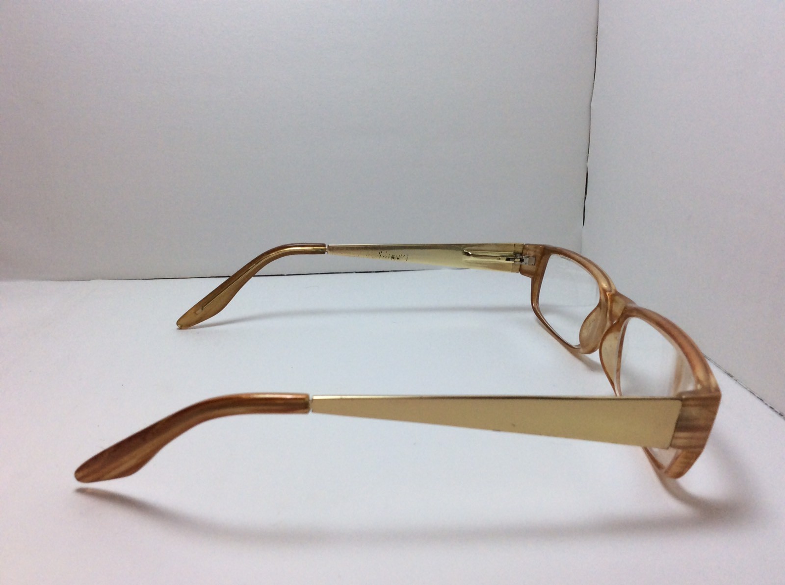 JM New York Eyeglasses FRAMES +2.50 Champagne/Gold 145mm Arms Readers ...