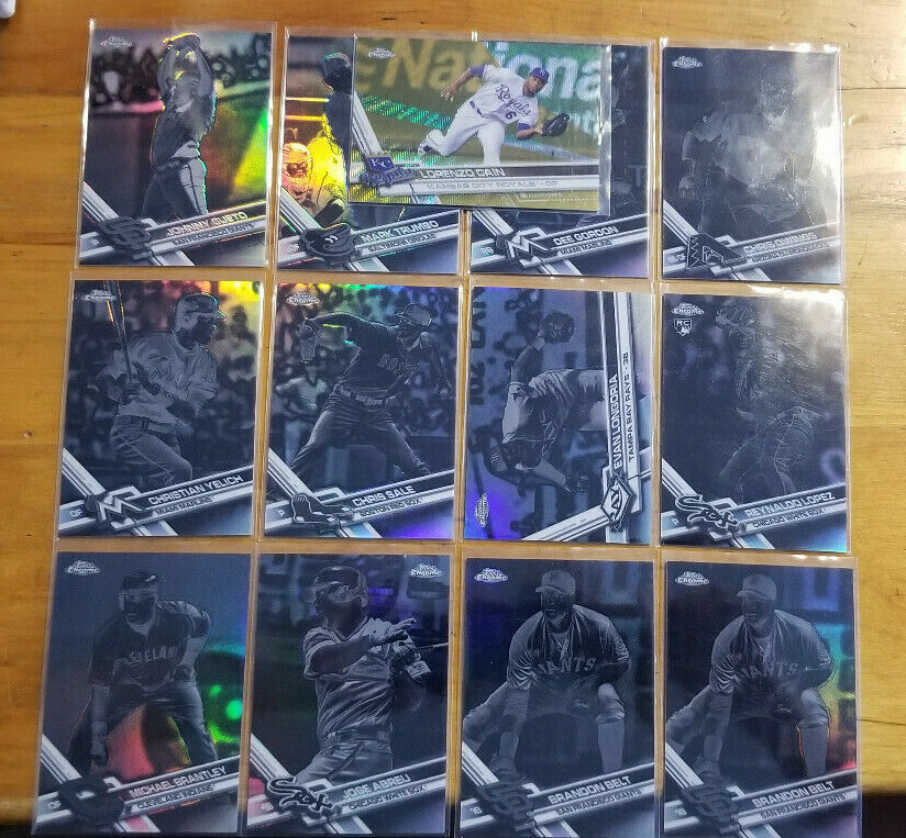 2017 Topps Chrome Negative, Gold Wave/50, Gold Refractors/50 you pick ...