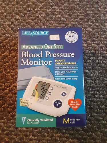 Blood Pressure Monitor Advanced One Step Medium Cuff By Lifesource | eBay