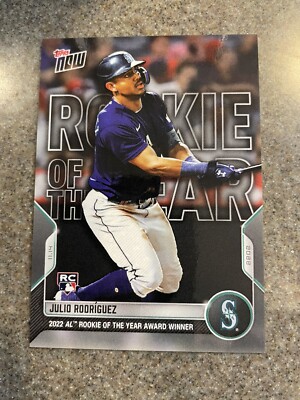 Julio Rodriguez RC 2022 Topps Now OS34 Mariners Rookie Of The Year In ...