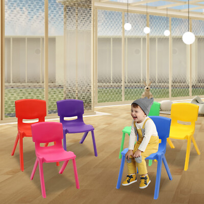 6Pcs Stackable School Chairs, Kids Plastic Stack Chairs Classroom ...